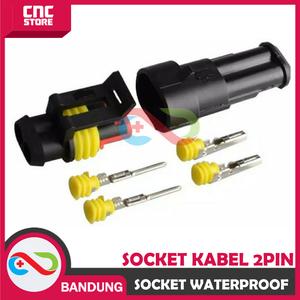 Jual SOKET KONEKTOR KABEL ANTI AIR SOCKET WATERPROOF 2PIN - Kota ...