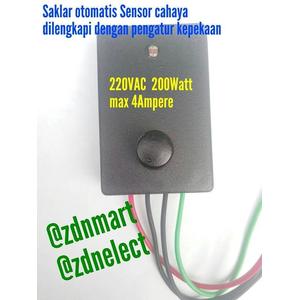 Jual saklar otomatis sensor cahaya 220v ac dengan pengatur kepekaan ...