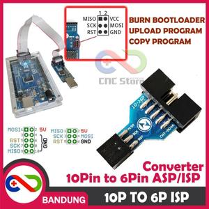 Jual AVRISP USBASP ISP CONVERTER 10P TO 6P BURN BOOTLOADER - Kota ...