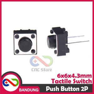 Jual TACTILE SWITCH PUSH BUTTON 6X6X5 MM 2P 2 PIN PUSH-ON MOMENTARY ...