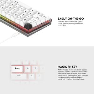 Jual Keyboard Gaming Wireless Mechanical RGB Hotswap Fantech MAXFIT61 ...