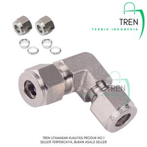 Jual 6MM X 6MM UNION ELBOW CONNECTOR TUBE 6 MM X 6 MM STAINLESS STEEL ...
