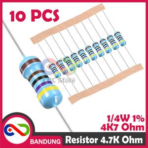 Jual [CNC] 10X RESISTOR 4700OHM 4K7 4.7K 1/4W 1% METAL FILM - Kota ...