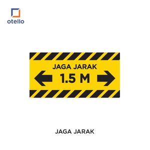 Jual Otello - Jaga Jarak | Sign Board Akrilik Signage Label Tempel ...