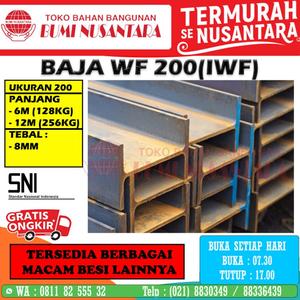 Jual sale BESI WF 200 x 6M SNI WIDE FLANGE 200 x 100 x 5,5 IWF BAJA ...
