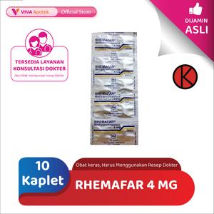 Jual Rhemafar 4 mg / Methylprednisolone / Radang / Alergi (10 Kaplet ...
