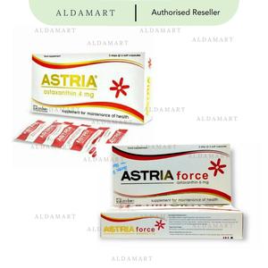 Jual ready Astria astaxanthin 4mg / Astria force astaxanthin 6mg (1box ...