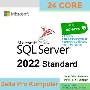 Jual Mlcrosoft SQL Server 2022 Standard 24 Core Unlimited CAL Original ...