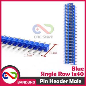 Jual [CNC] PIN HEADER MALE STRIP SINGLE ROW 1X40 2.54MM BLUE BIRU ...