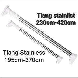 Jual tiang tongkat pipa 185cm-420cm fleksibel hordeng jendelan pintu ...