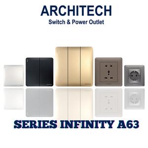 Jual ARCHITECH SAKLAR LAMPU / SAKLAR ARCHITECH INFINITY A63 SERI / SAKELAR - A63 K01A, WHITE ...