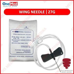 Jual Needle Wing 27G Onemed Jarum Infus Infusion Set Kupu 27 G Sterile ...
