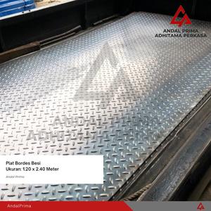 Jual Plat Bordes Besi 1.20 X 2.40 Meter - Checkered Plate - 1.4Mm Press ...