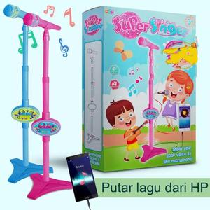 Jual Mainan Edukasi Anak Super Singer/microphone/mike/mik/mic Anak ...