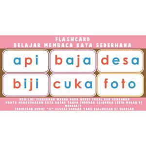 Jual Flashcard / Flash Card / Kartu Belajar Anak Membaca Kata Sederhana ...