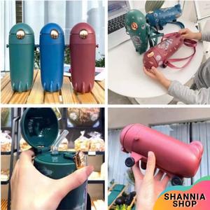 Jual B879 Botol Air Minum Anak Roket Double Wall dengan Tali Panjang ...