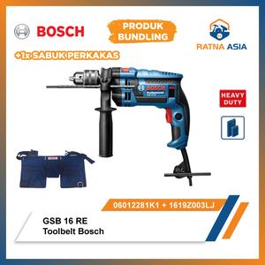 Jual Bosch GSB 16 RE Mesin Bor Tembok 16mm Impact Drill + Sabuk ...