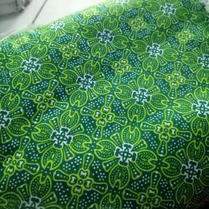 Jual BAHAN KAIN KATUN MOTIF BATIK HANDPRINT HALUS HIJAU BIRU METERAN ...