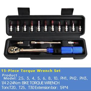 Jual Tools Torque Wrench Set 1/4" 2-24Nm Bike Torque Wrench Allen Key ...