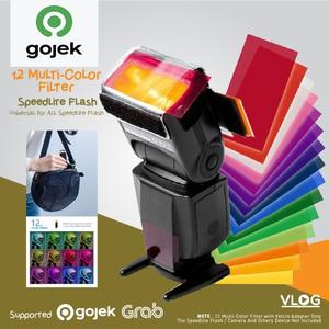 Promo Set 12 Pcs Color Gel Filter Flash for Effect Balance Diffuser ...