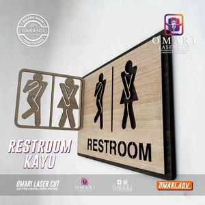 Jual SIGN BOARD tanda Toilet Kamar Mandi - Toilet Pria/Wanita kayu ...