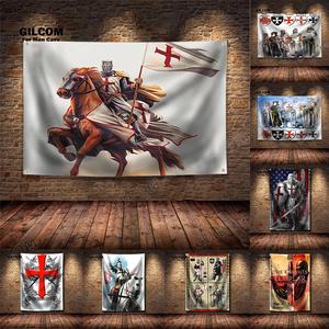 Jual The Knights Templar Banner Flag Armor Of God Temple Usa - Kota ...