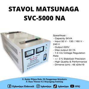 Jual STABILIZER MATSUNAGA 5000 WATT - STAVOL SVC-5000N - 5000VA - Kota ...