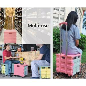 Jual HABE Troli Keranjang Lipat 4 Roda 360 Derajat Folded Trolley Box ...