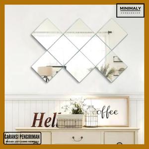 Jual Kaca Cermin Tempel (CERMIN ASLI ukuran 12x12cm) Hiasan Dinding ...