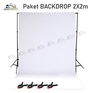 Jual Paket Background Backdrop Studio Photo 2x2M WHITE Screen - Foto ...