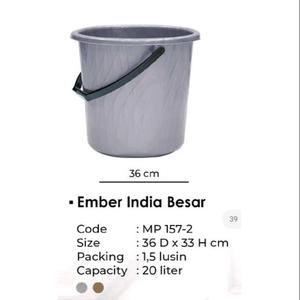 Jual Ember besar 20 liter silver - Kab. Bekasi - Sossro Jati | Tokopedia