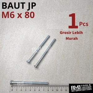 Jual Baut JP M6x80 Panjang 8cm Putih Galvanis M6 / Sekrup Skrup JP M6 - Kota Tangerang Selatan ...