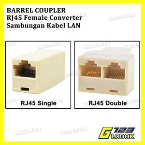 Jual Barrel RJ45 Coupler Female To Female 8P8C RJ 45 Konektor UTP LAN ...