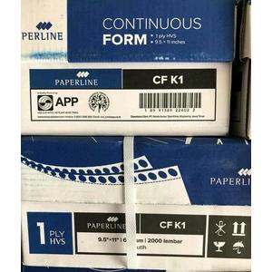 Jual KERTAS CONTINUOUS FORM PAPERLINE 1 PLY HVS UKURAN KWARTO A4 FULL ...