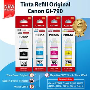 Jual Tinta Original Canon GI790 GI-790 GI 790 Black Tinta G1010 G2010 ...