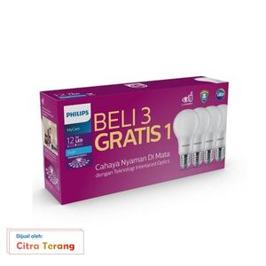 Jual Lampu LED Philips Bohlam Multi Pack 1 Box Isi 4 Lampu - Putih ...