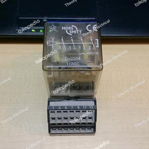 Jual MORS SMITT RELAY D-U204 110VDC 4C/O 4NO 4NC + SOCKET New Best ...