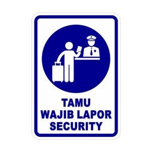 Jual Rambu Tamu Wajib Lapor Security 35cm x 50cm Plat Alumunium 30OCTZ3 ...