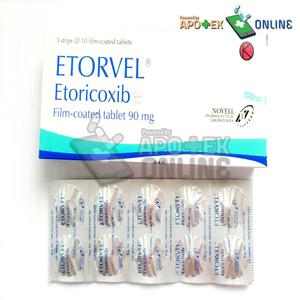 Jual ETORVEL 90 MG 1 STRIP 10 TABLET / ETORICOXIB 90 MG / ANTI NYERI ...