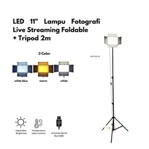 Jual LED 11" Lampu Fotografi Live Streaming Foldable IMPODIO + Stand 2M ...