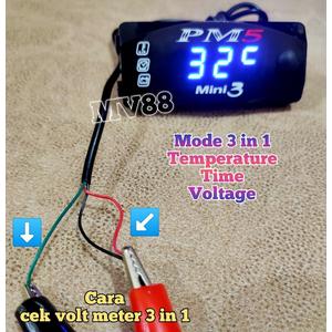 Jual VOLT METER AKI 3 IN 1 FUNGSI VOLTMETER DIGITAL JAM DAN UKUR SUHU - Jakarta Pusat - AFU ...