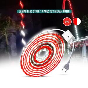 Jual Lampu Led Strip Merah Putih Meteran 220v Bisa Kedap Kedip 17 Agustus - 10 meter+Soket ...