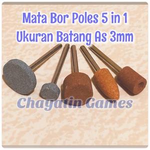 Jual Mata Bor Mini Batu 5 in 1 Cocok Untuk Veneer Poles Asah Ukuran As ...