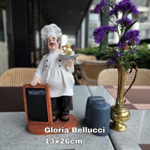 Jual UE430 patung pajangan koki pelayan papan welcome chef roti cake ...