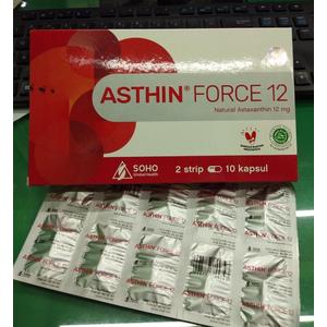 Jual ASTHIN FORCE 12 mg NATURAL ASTAXANTHIN 1 STRIP ISI 10 KAPSUL ...