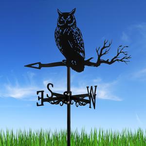 Jual Owl Eagle Weathervane Silhouette Art Black Metal Pig Swine Wind ...