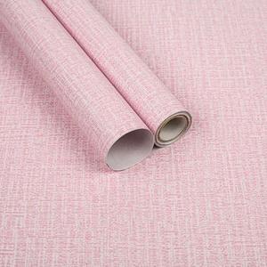 Jual Wallpaper Sticker Dinding Pink Polos Serat Kain Dekorasi Dinding ...