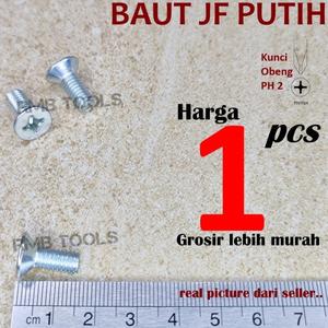 Jual M6x15 BAUT JF FLAT HEAD VERSENG M6 OBENG PLUS Machine Screw M6 - Kota Tangerang Selatan ...