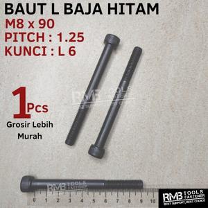 Jual Baut L Baja M8x90 Hitam Kunci L6 Grade 12.9 Socket Cap Screw - Kota Tangerang Selatan ...