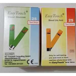 Jual paket strip gula dan asam urat easy touch stik glucose asam urat ...